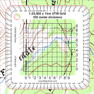 MapTools Product -- 1:25,000 Scale Pocket Size UTM Grid
