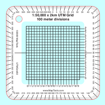 MapTools Product -- 1:50,000 Scale Pocket Size UTM Grid
