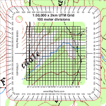 MapTools Product -- 1:50,000 Scale Pocket Size UTM Grid